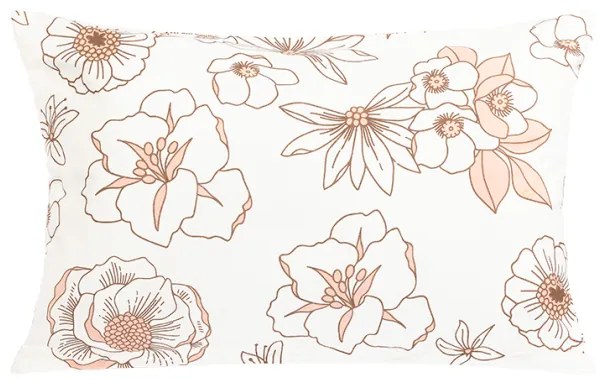 Bellatex Povláček bavlna na zip Květ lososová rozměr 40x60 cm