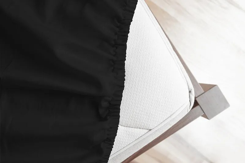 Matějovský napínací prostěradlo jersey Černé na matraci: 200 x 200 cm