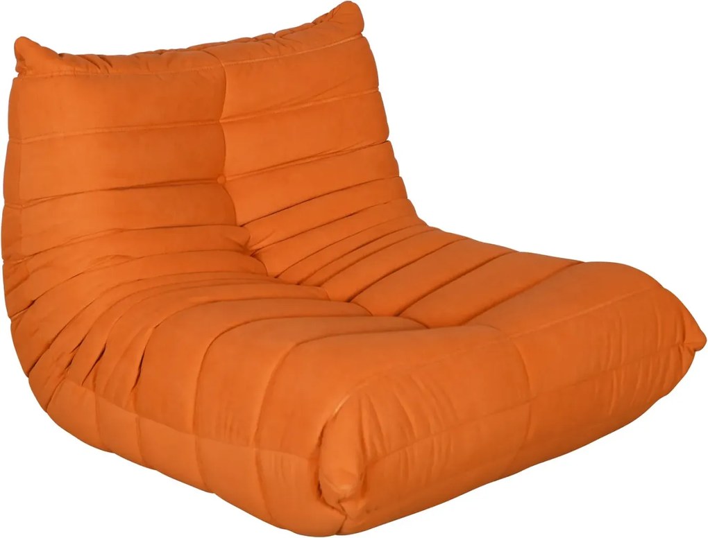 Designové křeslo Nua samet oranžové