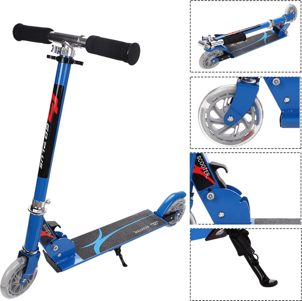 Costway Scooter Kick Scooter Dětská koloběžka Městská koloběžka Skládací do 70