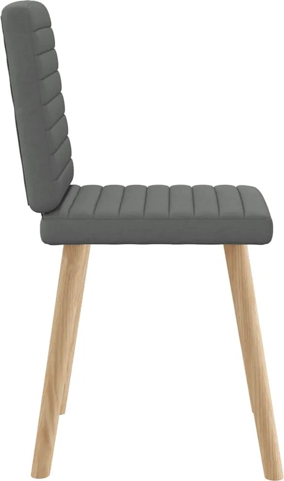 Otočné jídelní židle 6 ks tmavě šedé textil 3315545