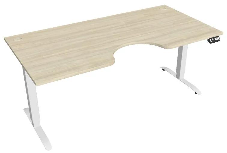 Hobis Motion Elektr. nastavitelný stůl 180x90 s pamětí - HOBIS ERGO MOTION MSE 2M 1800 Dekor stolové desky: akát, Barva kovové podnože: bílá