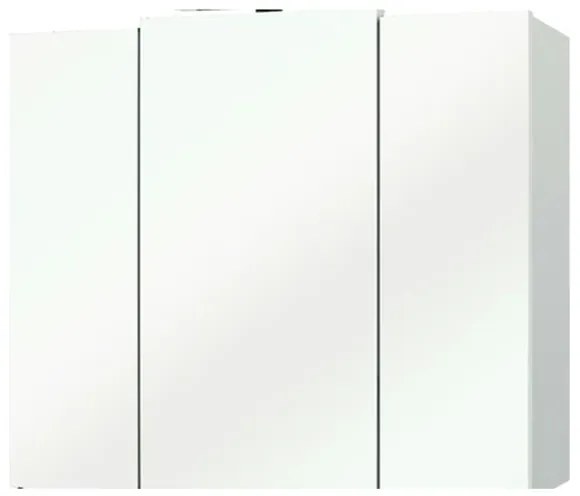 Sconto Zrcadlová skříňka LIVORNO II bílá/sklo