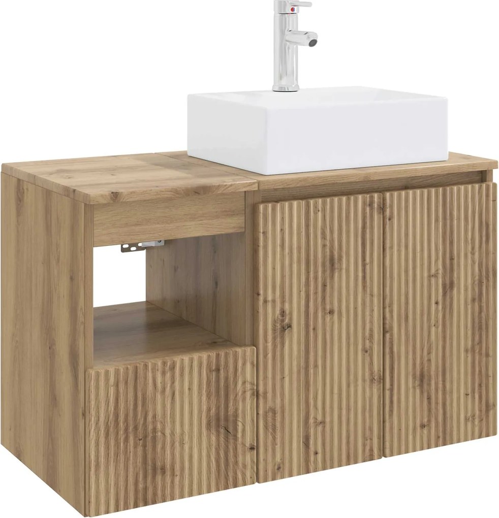Sada koupelnového nábytku 2 ks Dub artisan Kompozitní dřevo 3404063
