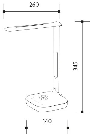 PANLUX ROBIN RGB stolní lampička s RGB podsvícením