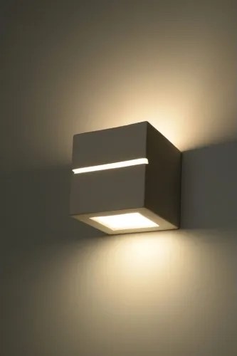 Nástěnné keramické svítidlo SOLLUX Leo line E27 1x60W bez zdroje SL.0230 bílá