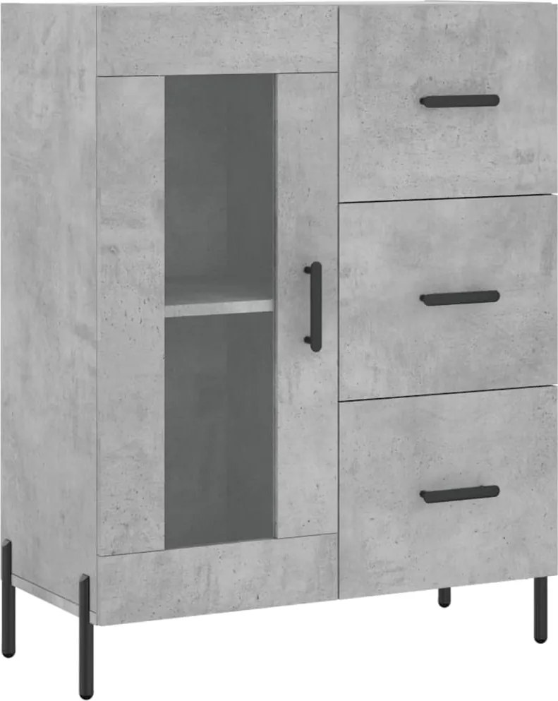 Skříň highboard betonově šedá 69,5x34x180 cm kompozitní dřevo 3199949