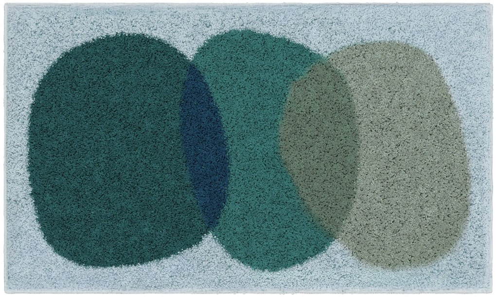GRUND NUMA - Koupelnová předložka Šedá-zelená Rozměr: 60x100 cm