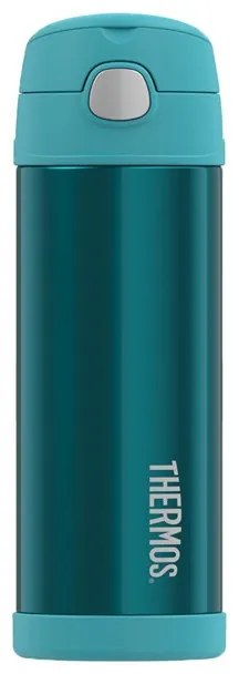 Thermos Dětská termoska s brčkem 470 ml Černá