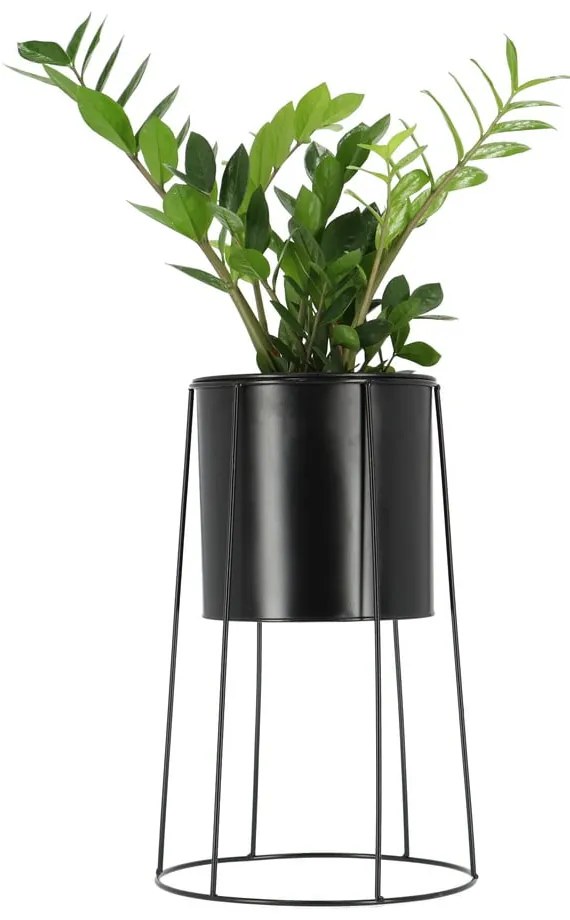 Černý držák na květináč Esschert Design Planter