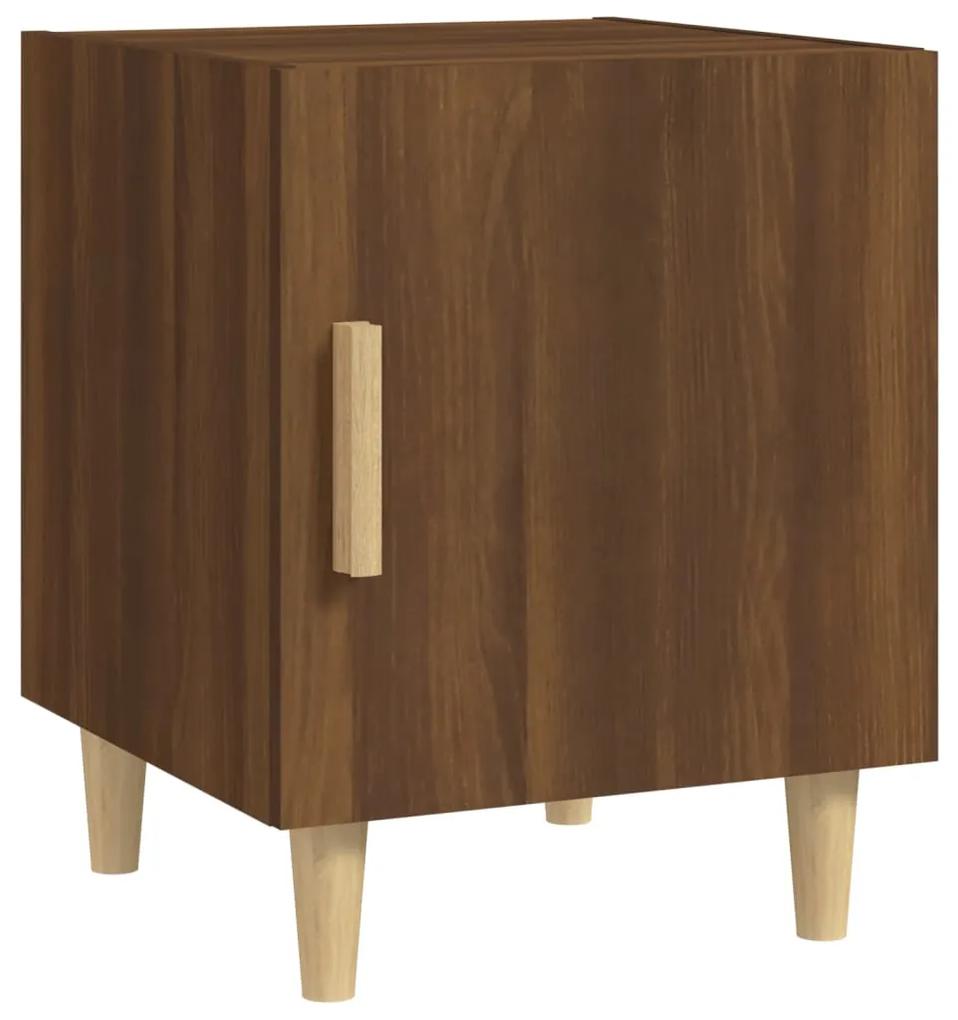 817313 vidaXL Noční stolek hnědý dub kompozitní dřevo