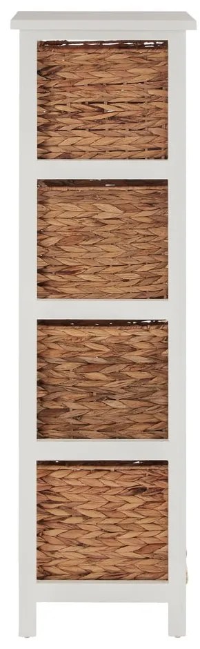 Koupelnový regál z masivu pavlovnie v bílo-přírodní barvě 32x100 cm Padstow – Premier Housewares