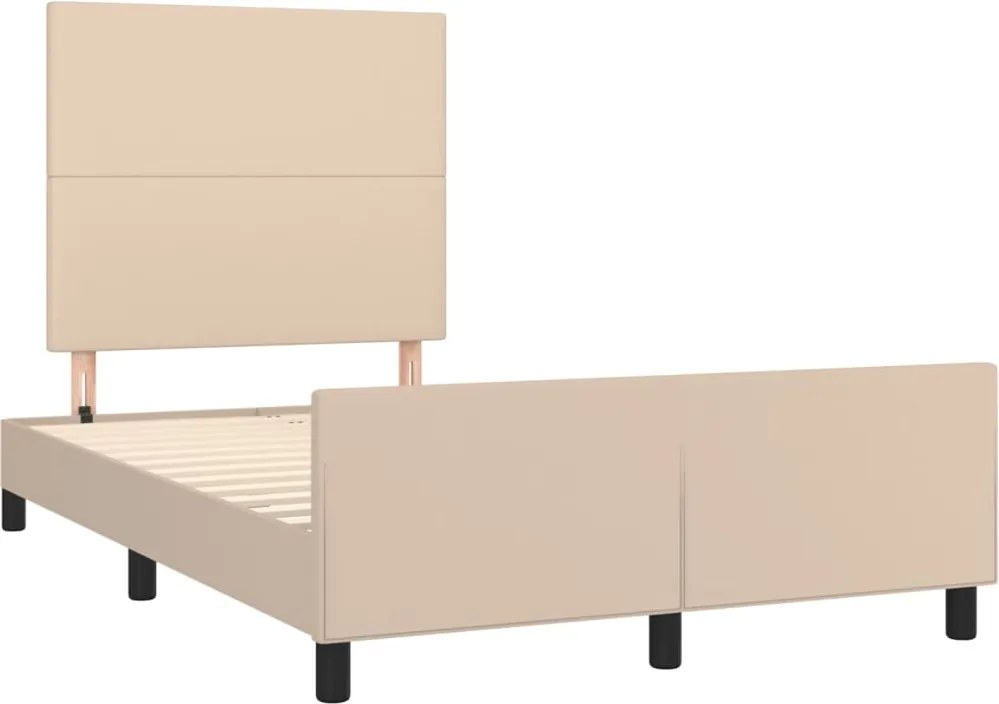 Rám postele bez matrace cappuccino 120x190 cm umělá kůže 3270553