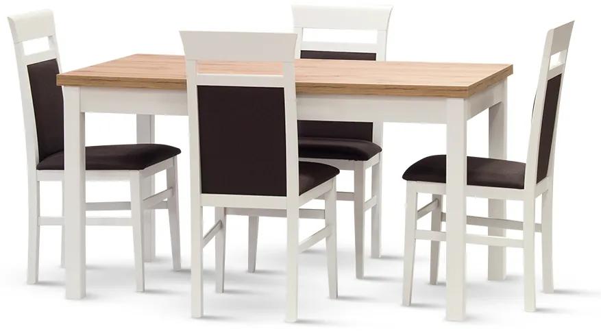 Stima Stůl W21 Rozměr: 140x80 + 40 cm, Odstín: Rustikál, Odstín podnože: Bílá