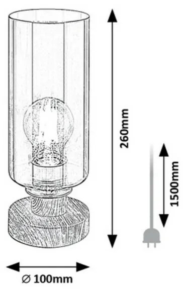 Rabalux 74120 stolní lampa Tanno, dub