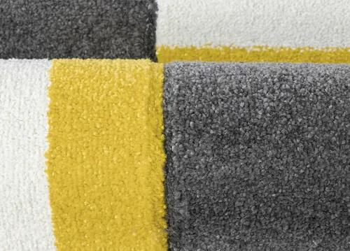 Koberce Breno Kusový koberec ALORA A1027 Yellow, Šedá, Vícebarevné, 200 x 290 cm