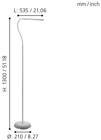 Eglo 96436 - LED Stmívatelná stojací lampa LAROA LED/4,5W/230V