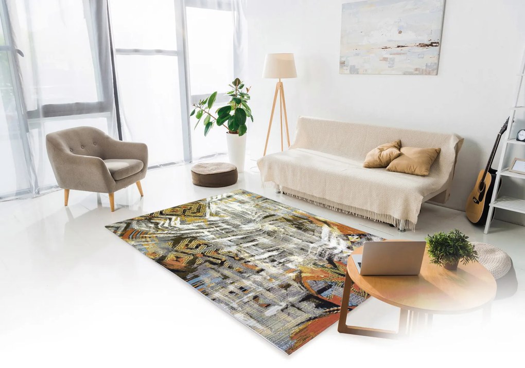 Oriental Weavers, Kusový koberec Zoya 508 X – na ven i na doma, 200x285, vícebarevná, chodba / předsíň