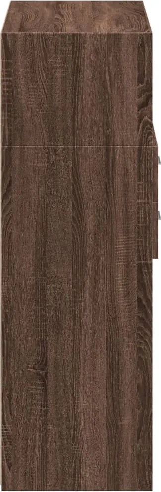 Skříň highboard hnědý dub 80 x 42,5 x 124 cm kompozitní dřevo 3281391