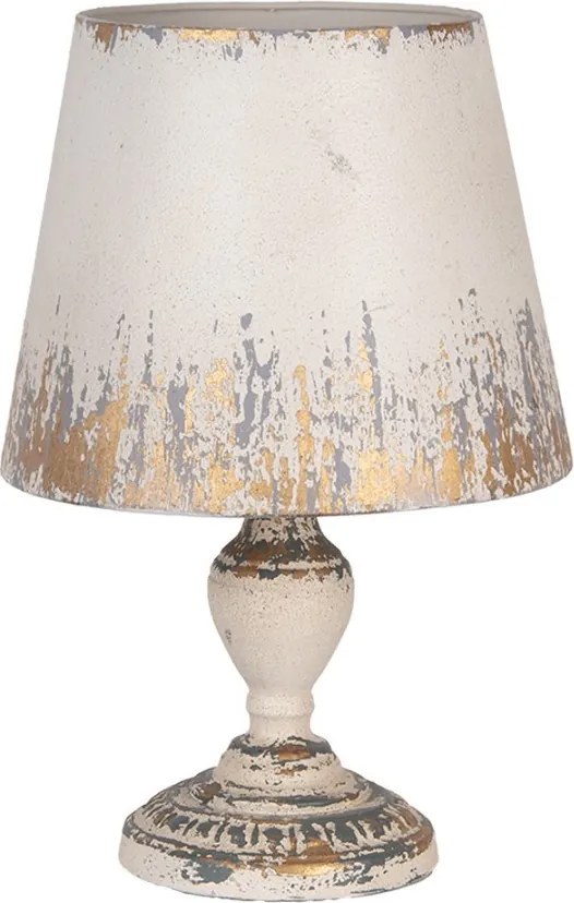 Béžová antik kovová stolní lampa Aurélia - Ø 32*47 cm E27/ma* 1*60W