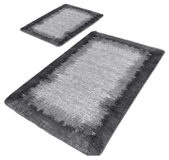 Černo-šedé koupelnové předložky v sadě 2 ks 60x100 cm – Mila Home