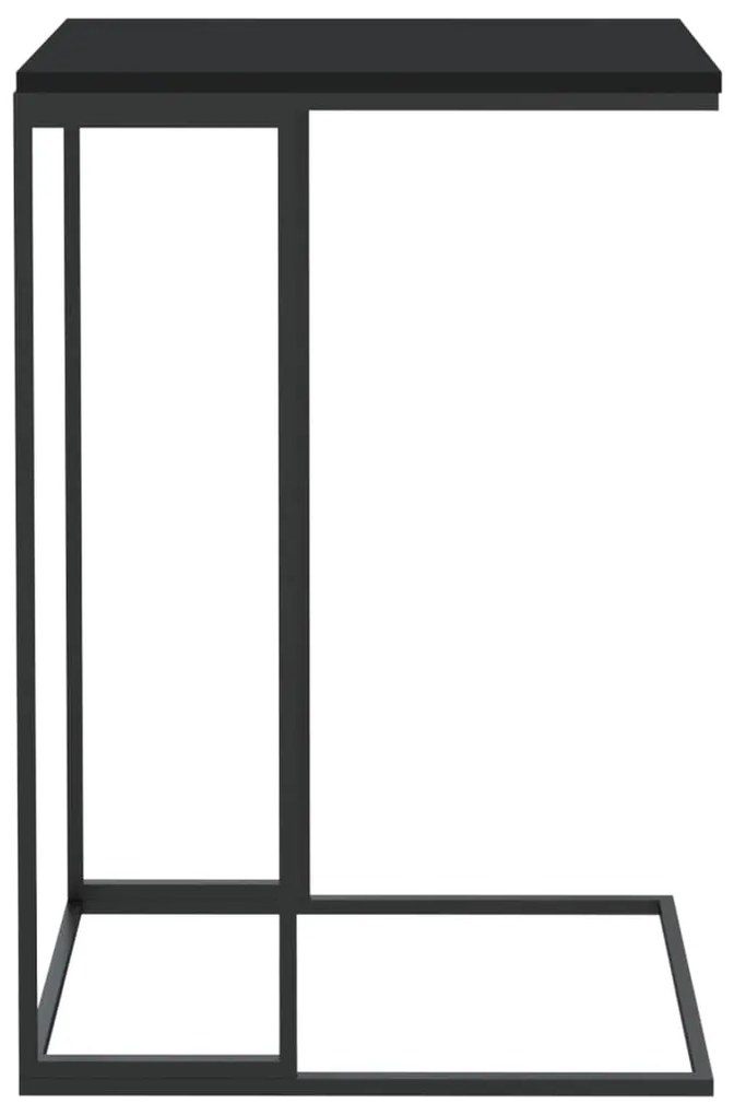 Odkládací stolek černý 40 x 30 x 59 cm kompozitní dřevo - Default Title