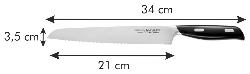 TESCOMA Nůž na chléb GrandCHEF 21 cm