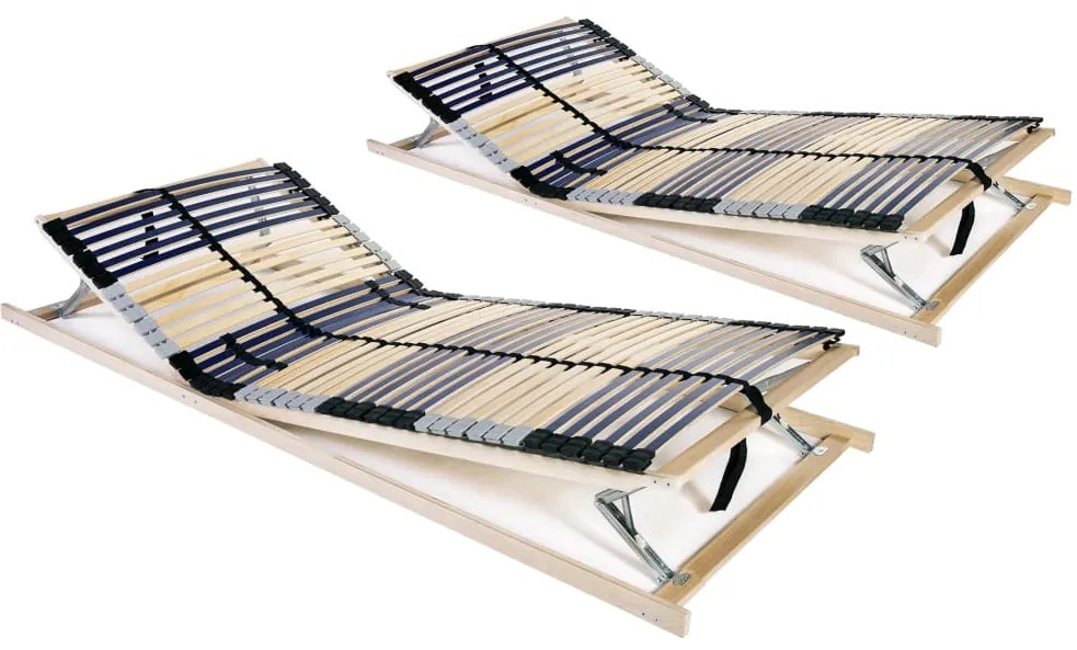 Lamelové rošty do postele 2 ks 42 lamel 7 zón 90 x 200 cm 3051434