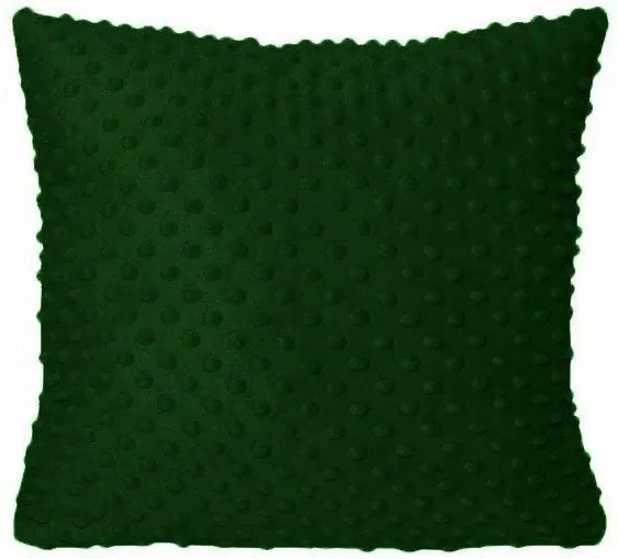 KARO Dekorační povlak na polštář 40x40 Minky bottle green 49