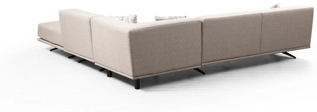Designová rohová sedačka Kessya béžová - levá