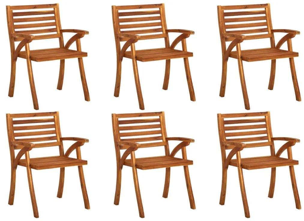 Zahradní židle 6 ks masivní akáciové dřevo,  3075173