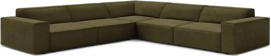 Khaki sametová modulární rohová pohovka (do L) Jodie – Micadoni