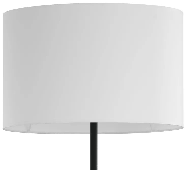 TK LIGHTING Stojací lampa - WINSTON 5142, Ø 60 cm, 230V/15W/1xE27, bílá/černá