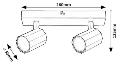 Rabalux 73024 - Bodové svítidlo ROGELIO 2xGU10/5W/230V