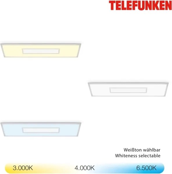 LED RGBW Stmívatelný panel LED/20W/230V stříbrná + dálkové ovládání