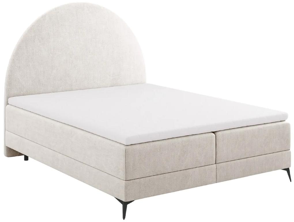 Béžová čalouněná dvoulůžková postel boxspring Cosmopolitan Design Sunrise 180 x 200 cm