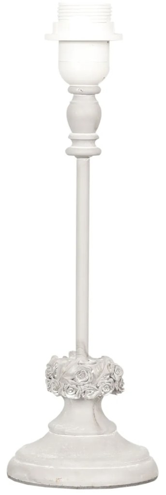 Šedá základna ke stolní lampě s růžičkami – Ø 11*35 cm E27/max 1*60W
