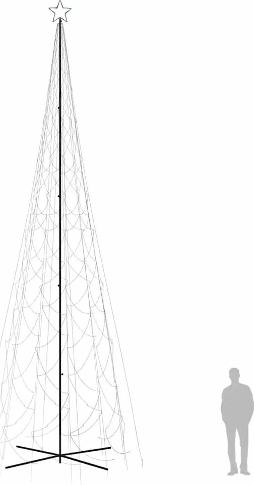 vidaXL Vánoční stromek kužel 3 000 ch LED diod 230 x 800 cm [343515] Barva: Teplá bílá