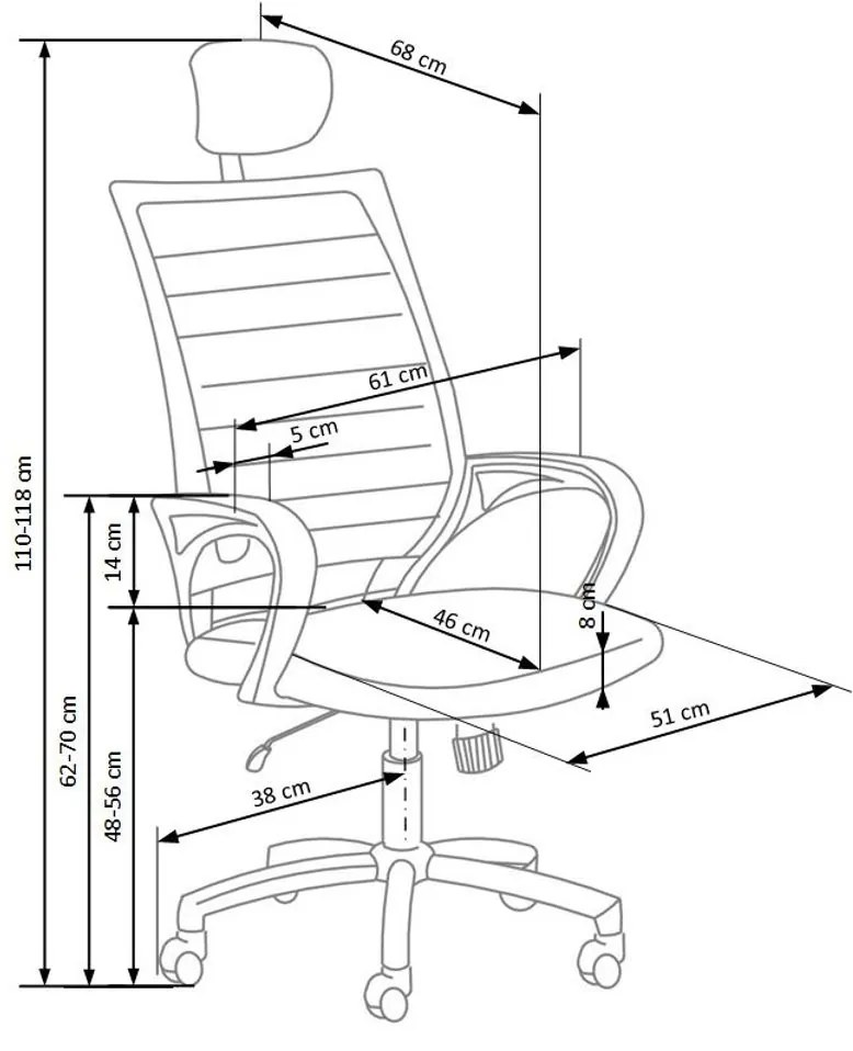 Halmar Kancelářská židle Socket, černá/bílá