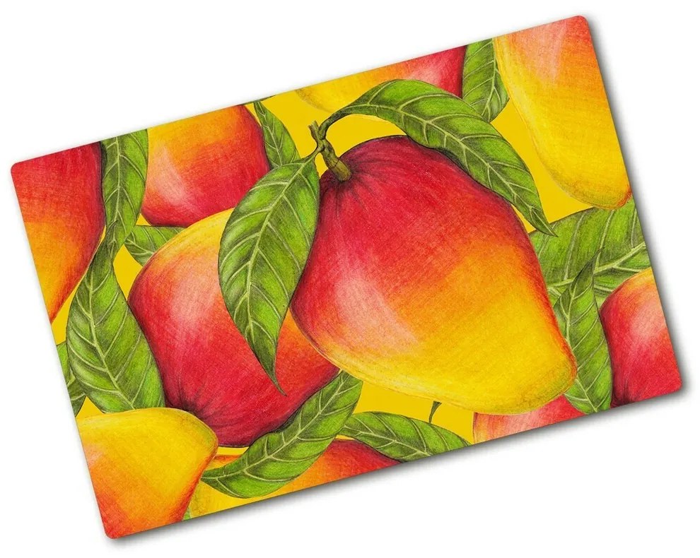 Wallmuralia Kuchyňská deska velká skleněná Mango 80x52 cm