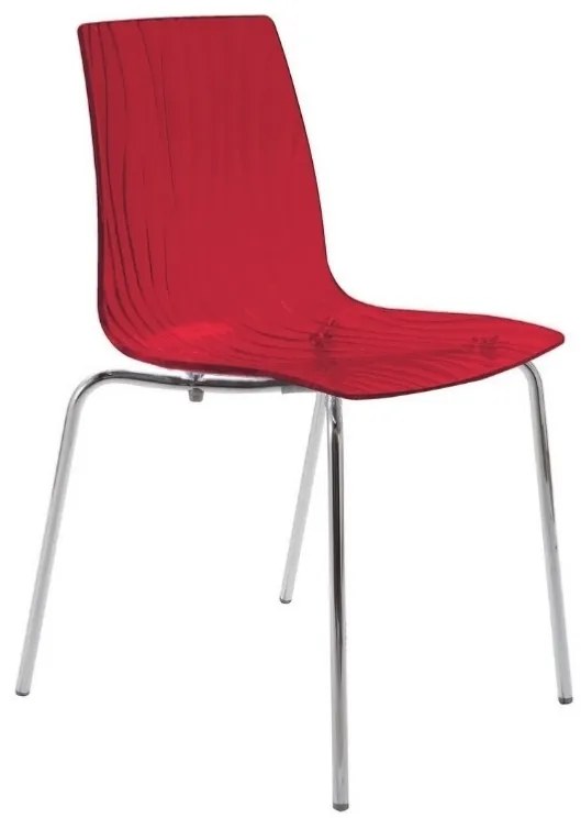 SitBe Červená plastová jídelní židle Last II.