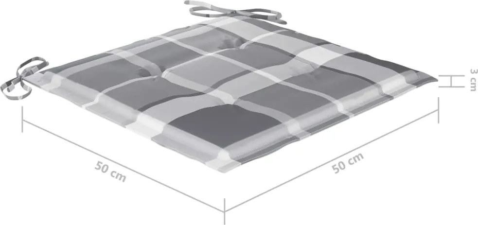 vidaXL Marketos Režisérská křesla s poduškami 4 ks masivní akáciové dřevo
