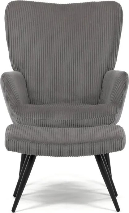 Relaxační křeslo AK-L7285 GREY6, manšestrová látka, šedá (70 x 81) cm