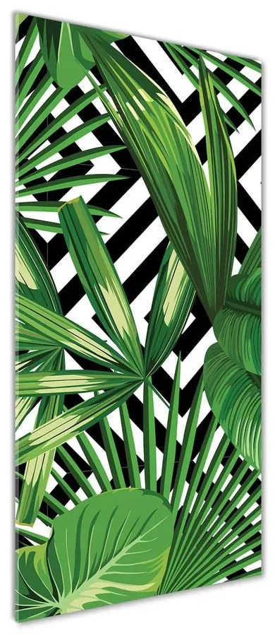Wallmuralia Foto obraz akrylový Tropické listí 50x125 cm