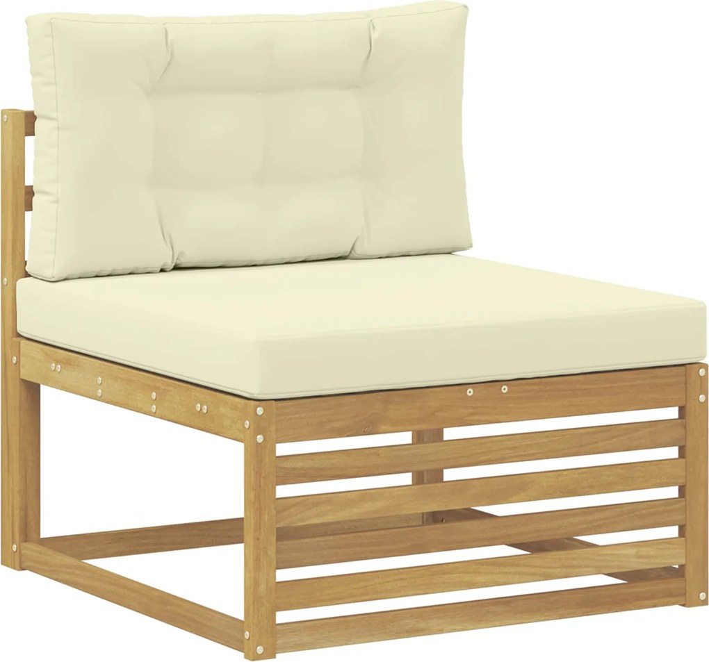 Venkovní pohovková souprava 6 ks Bílá a krémová Polyester 3390550