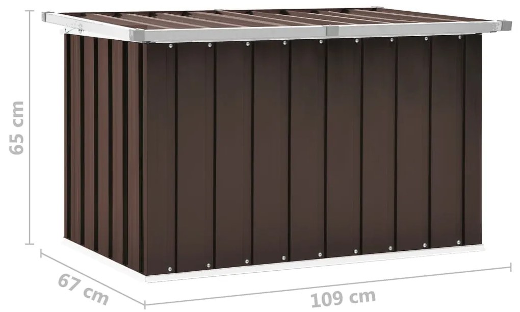 vidaXL Zahradní úložný box hnědý 109 x 67 x 65 cm