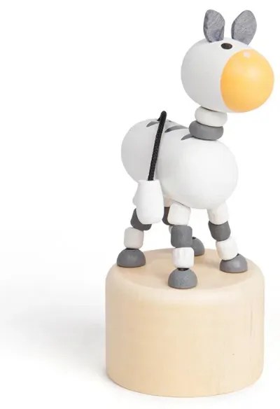 Bigjigs Toys Dřevěná mačkací zvířátka Safari Zebra