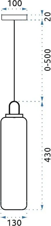 Toolight - Skleněná závěsná svítilna 1xE27 60W APP442-CP, zlatá, OSW-05934