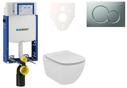 Cenově zvýhodněný závěsný WC set Geberit k zazdění + WC Ideal Standard Tesi 110.302.00.5NE3