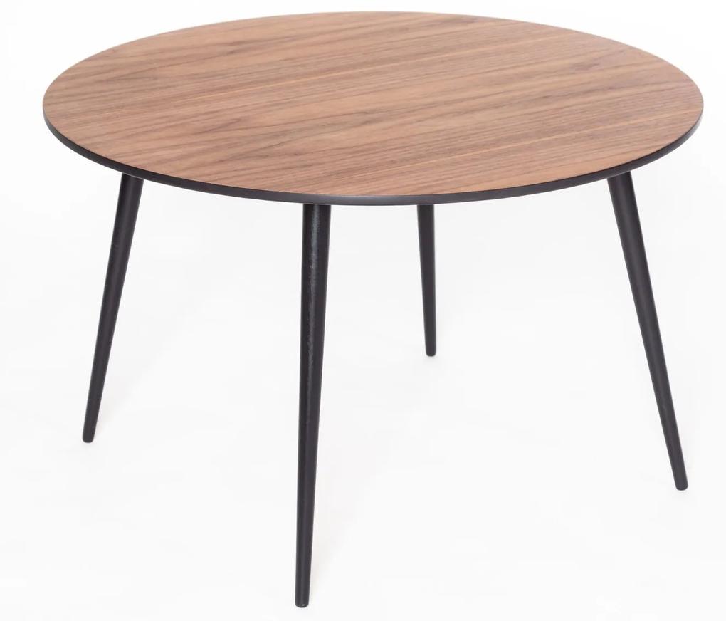 Ragaba Kulatý konferenční stolek Larga Big, 70x44 cm, ořech/černá